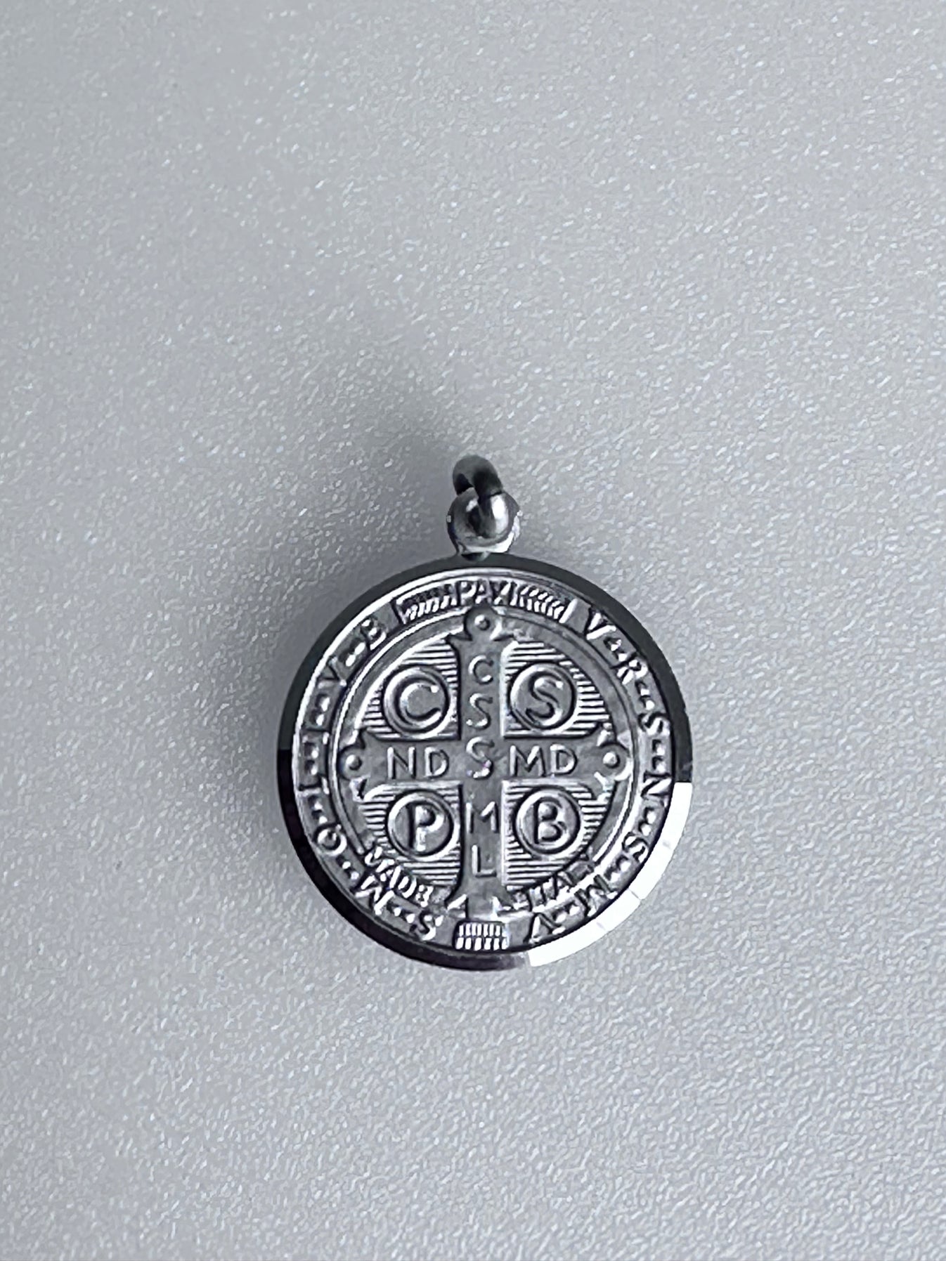 Medal of Saint Benedict/Chain in Silver 925/ Rhodium mm.25 – San ...
