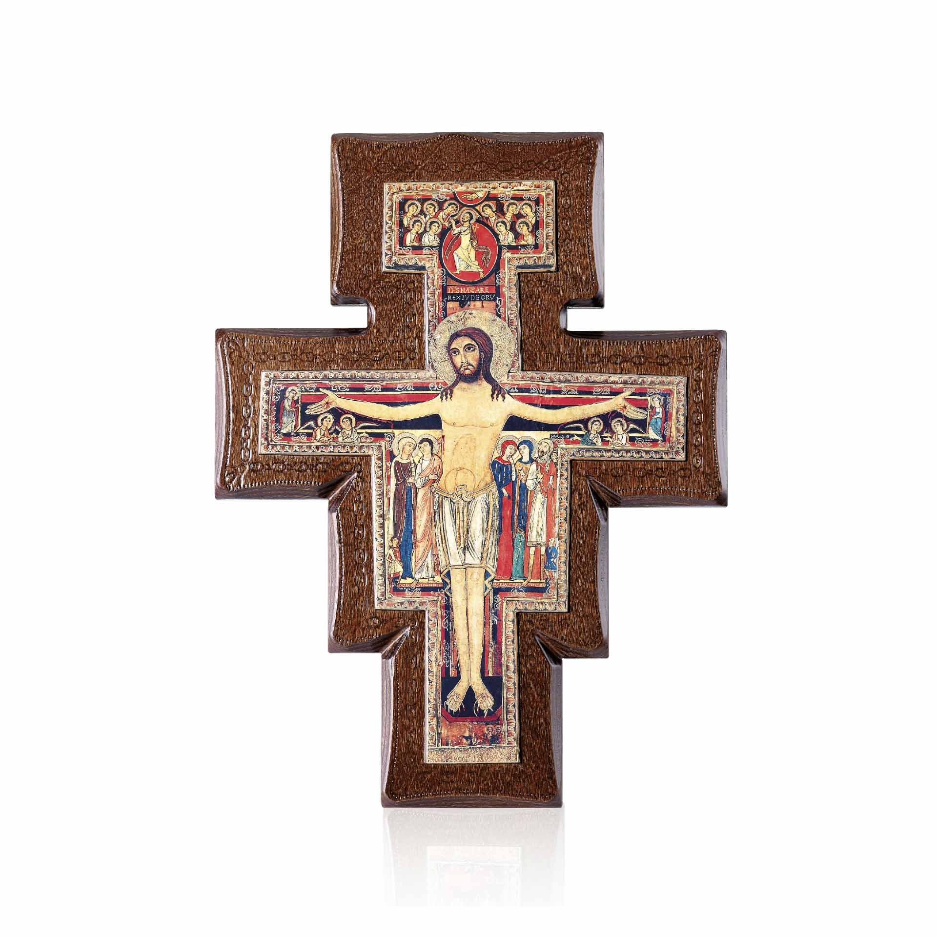San Damiano Wooden Cross – 18 x 13.78 inches – San Benedetto ...